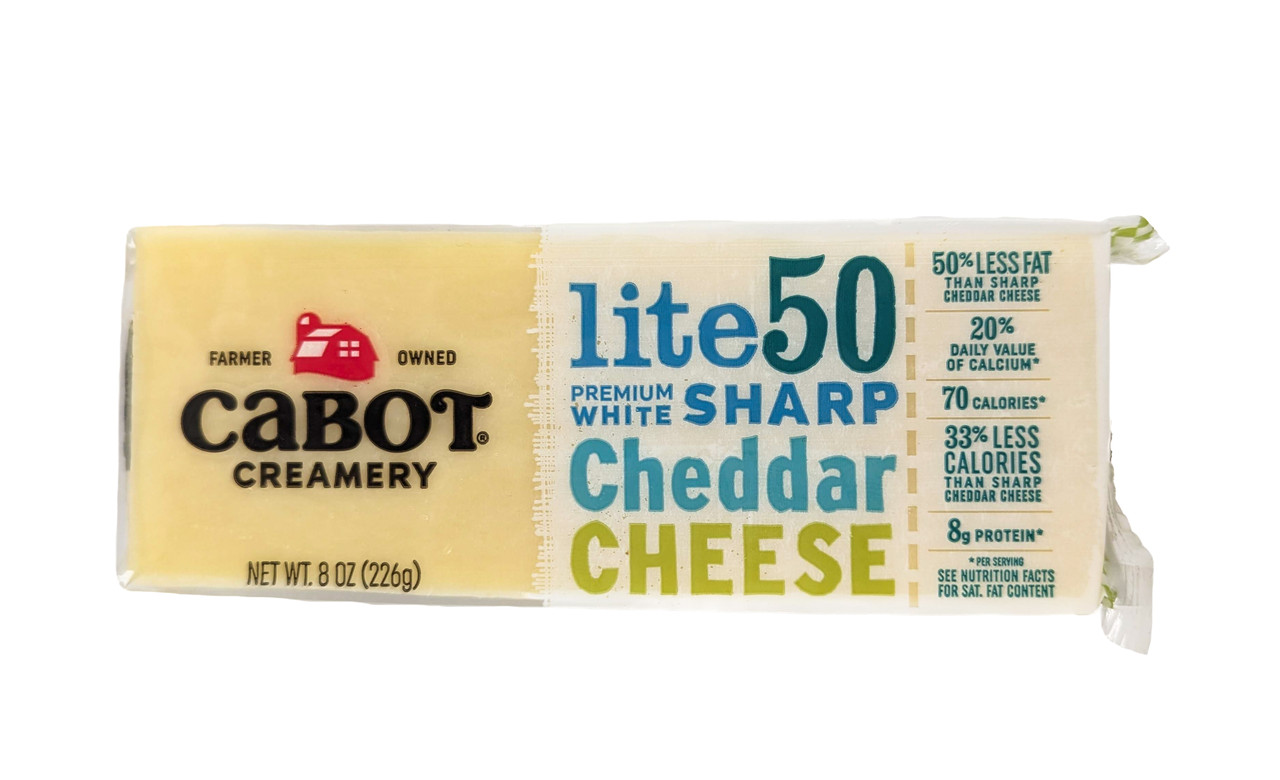 Cabot Creamery - Lite 50 Sharp Premium White Cheddar