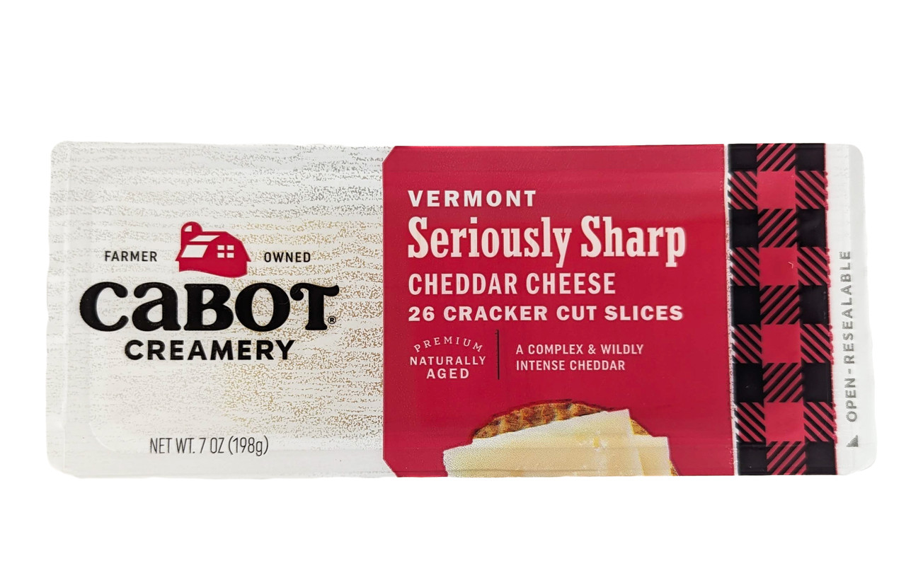 Cabot Creamery - Vermont Seriously Sharp Cheddar Cheese Cracker Slices 7 oz