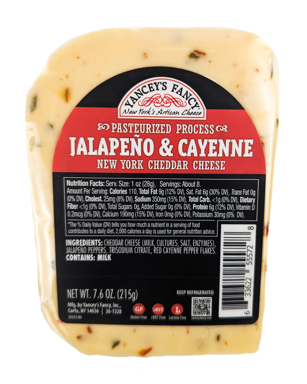 YANCEY'S FANCY JALAPENO & CAYENNE CHEDDAR CHEESE