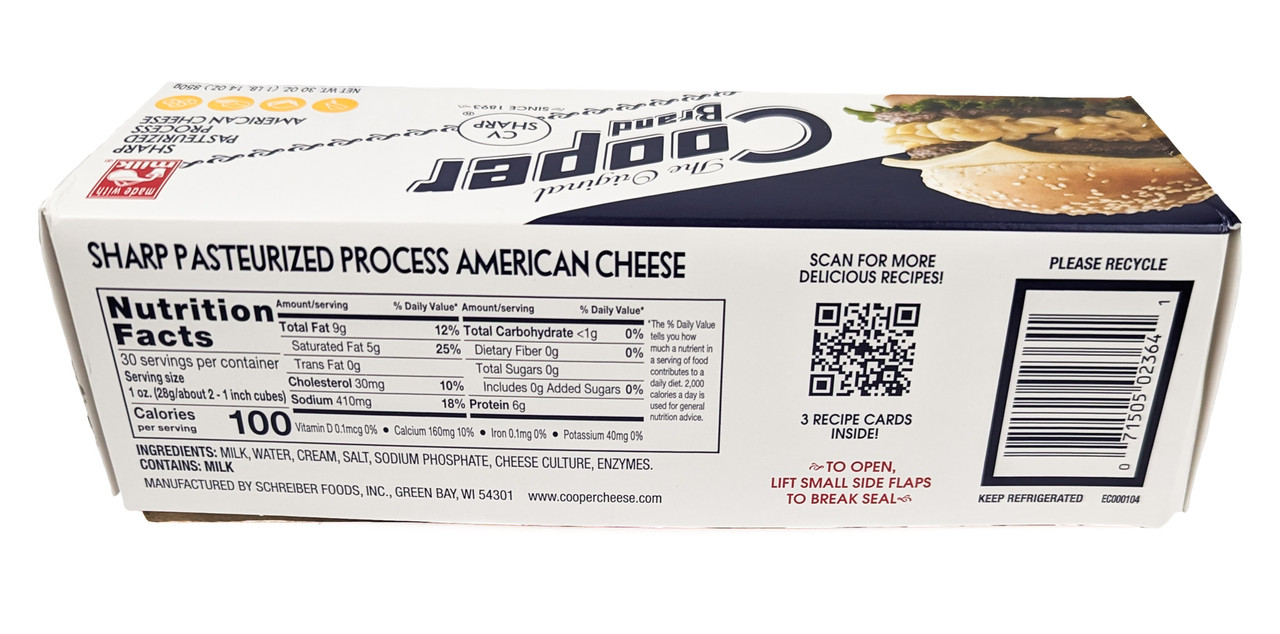 Cooper Original Sharp American Cheese 30oz