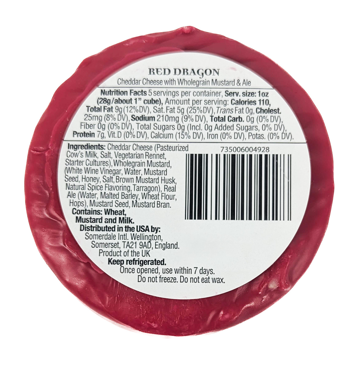 Red Dragon Cheese With Mustard Seed and Ale 5.3 oz