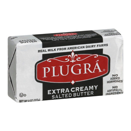 PLUGRA BUTTER SALTED EUROPEAN STYLE 8OZ - CheeseDelicatessen.com