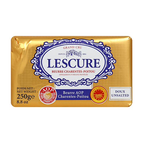 Lescure Butter Bar Unsalted 8.8 oz - CheeseDelicatessen.com