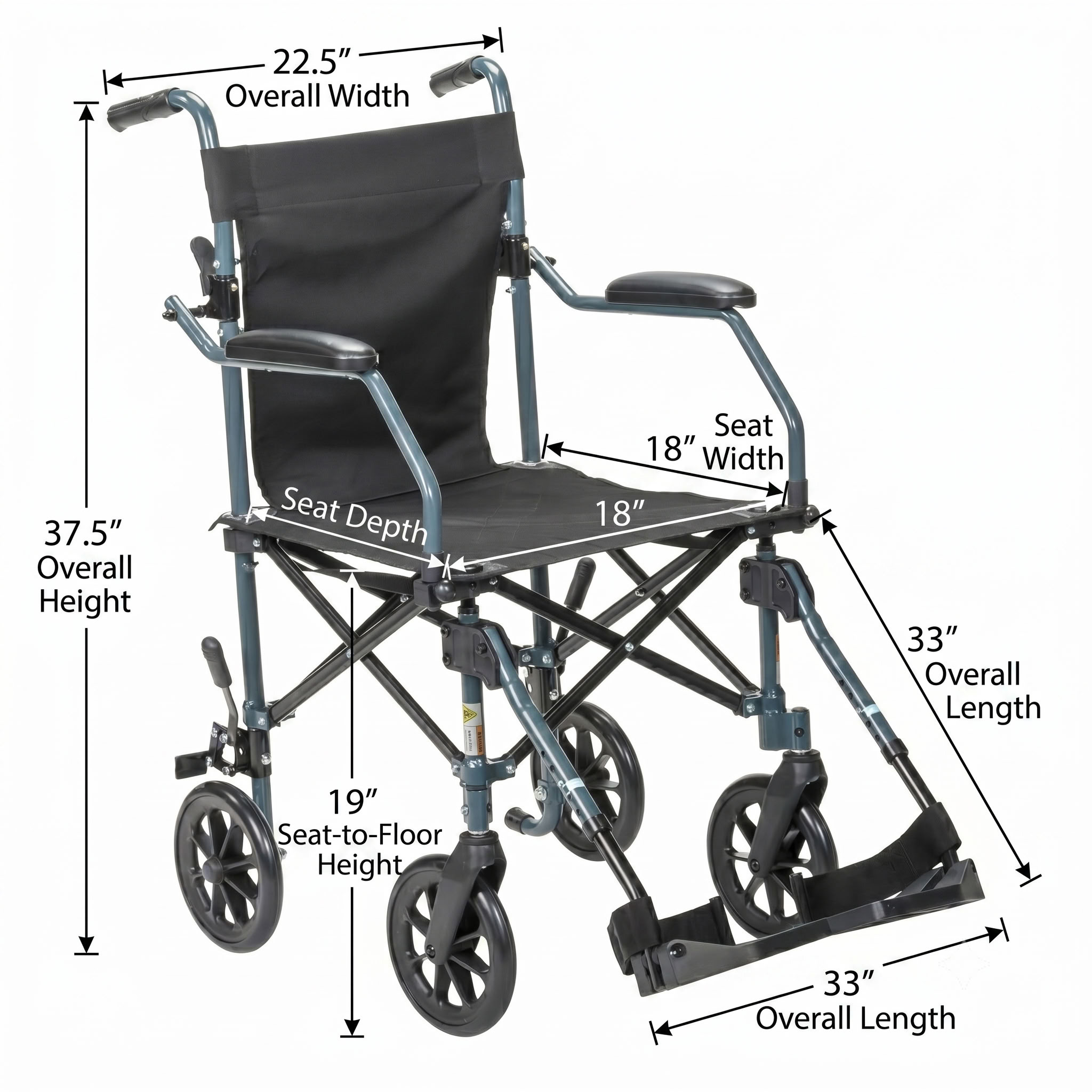 Travelite Transport Chair, by Drive Medical