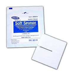 Sterile Non-Woven Split Drain Sponge 4" x 4" | Living Spinal
