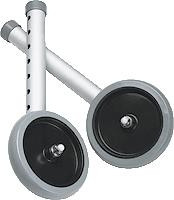 Bariatric Front Inline Wheel Foot piece | Medline Industries