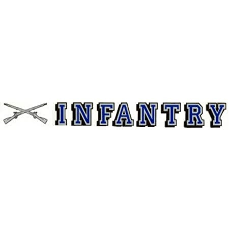 Infantry Window Strip Decal w/Crossed Rifles