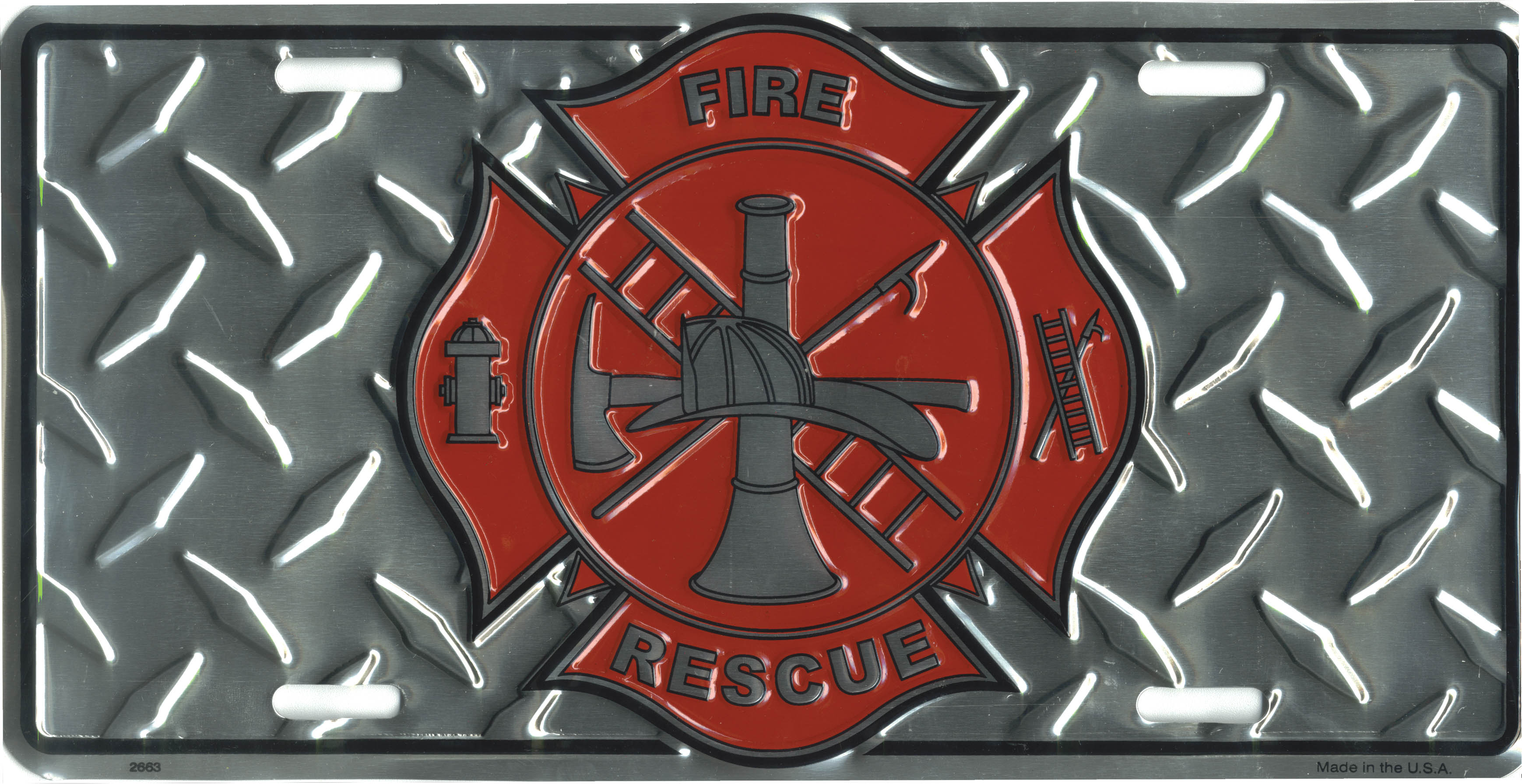 Fire Rescue License Plate