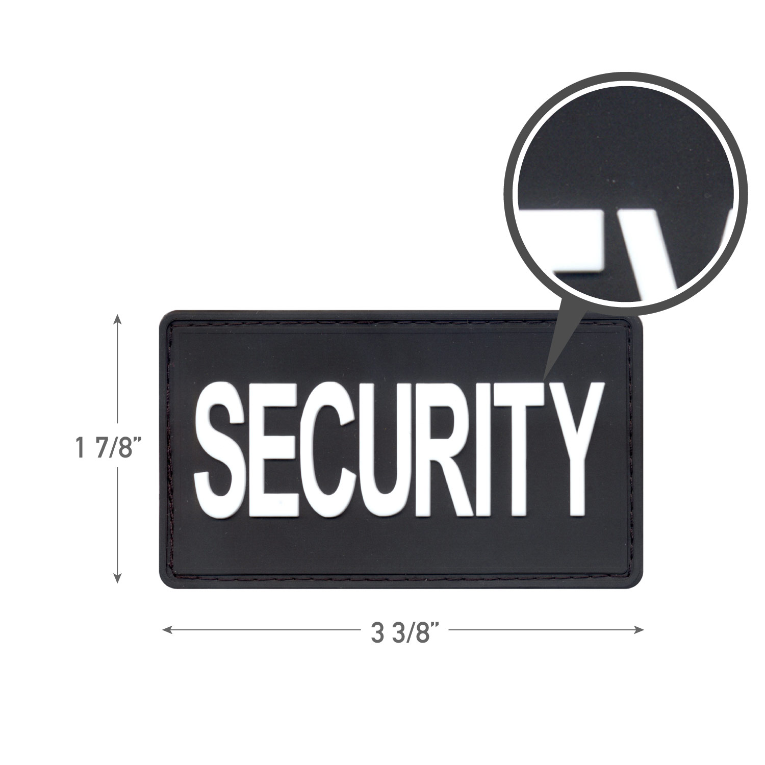 Security PVC Patch with Hook Back