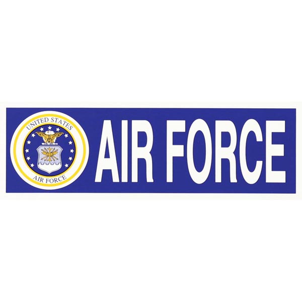 Air Force with Crest Bumper Sticker