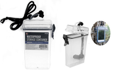 Clear Waterproof Storage Container w/Lanyard