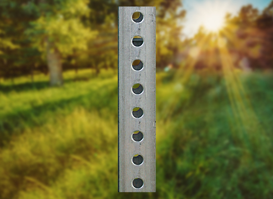 Galvanized Steel Square Mounting Post - 4' - ProPet Distributors
