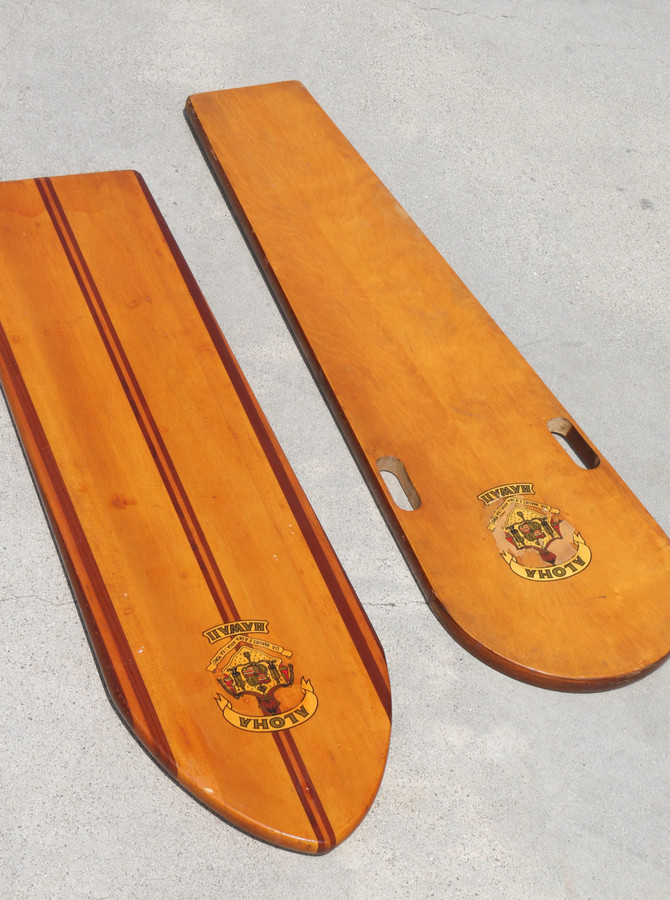 1920s Original Paipo Surfboards with Hawaiian Crest