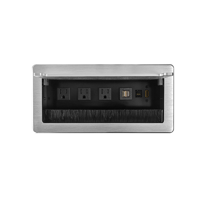 Conference table outlet box for Power - AV - Comm