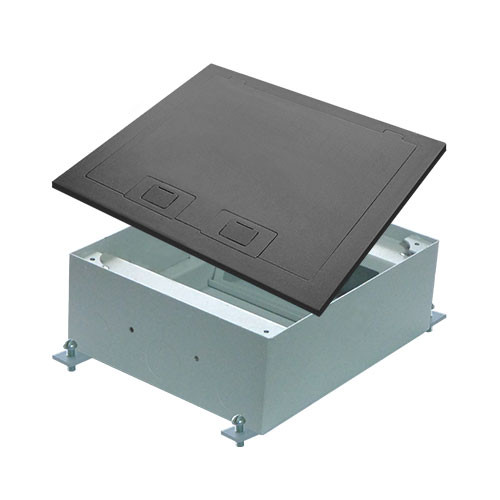 C2XPFN - Concrete floor box & steel black cover (Flat - Non Beveled ...