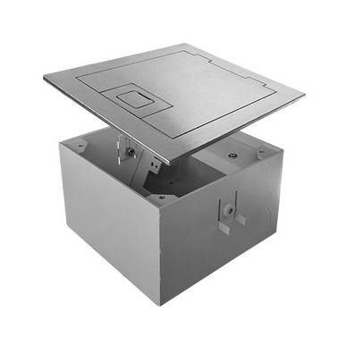 Floor outlet with stainless steel cover