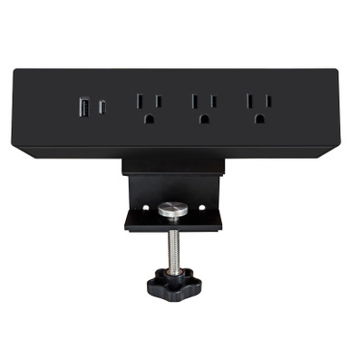 Desk edge power outlet with USB A + C