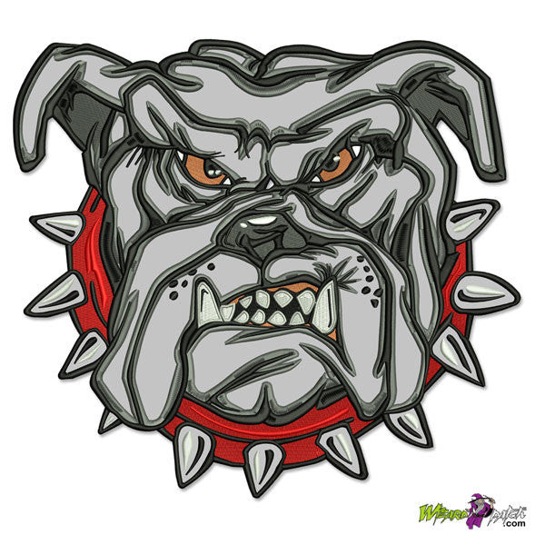 ANGRY BULLDOG MASSIVE BACK PATCH | Vibrant Embroidered Iron-On Badge