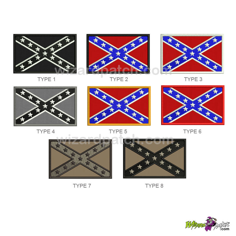 CONFEDERATE REBEL FLAG EMBROIDERED PATCHES