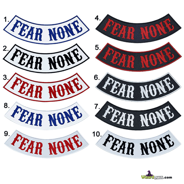 NEW STOCK FEAR NONE LOWER ROCKER PATCH IN CARNIVALEE FONT ready to ...