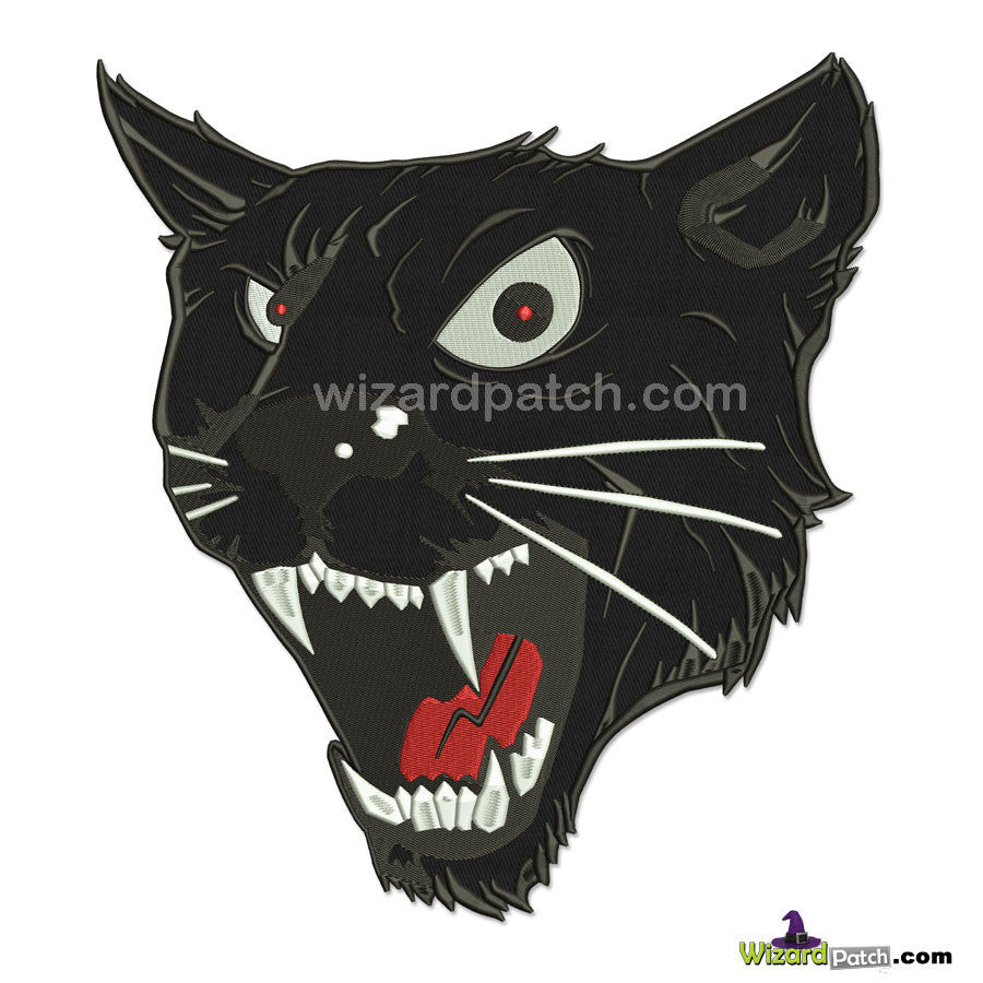 PANTHER BIKER BACK PATCH LOGO | Vibrant Embroidered Iron-On Badge