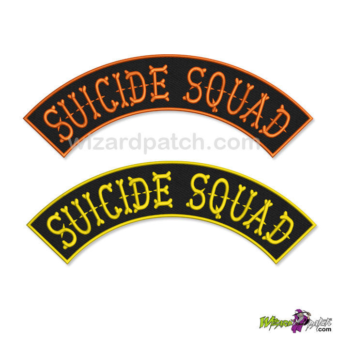 SUICIDE SQUAD EMBROIDERED TOP ROCKER YOU CHOOSE THE STYLE - Wizard Patch