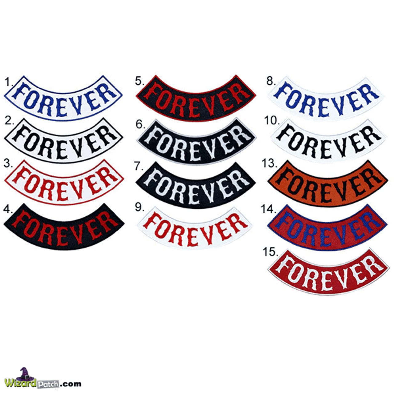 FOREVER EMBROIDERED SWEEPER ROCKER PATCHES