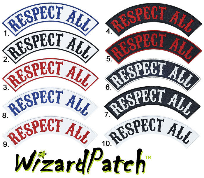 RESPECT ALL TOP BIKER MC ROCKER - Wizard Patch