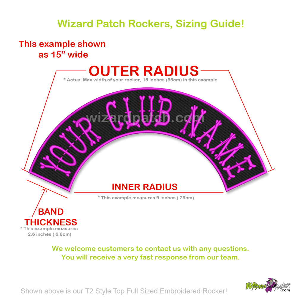 CUSTOM SIDE ROCKER - RIGHT SIDED! 3 STYLES TO CHOOSE FROM - Wizard Patch