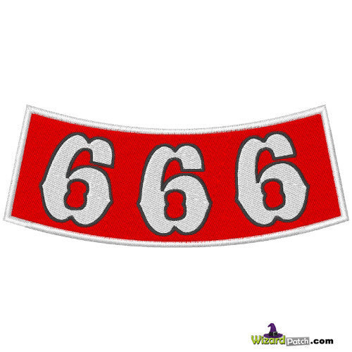 666 Embroidered Badge Biker Rocker Support Patch - Wizard Patch