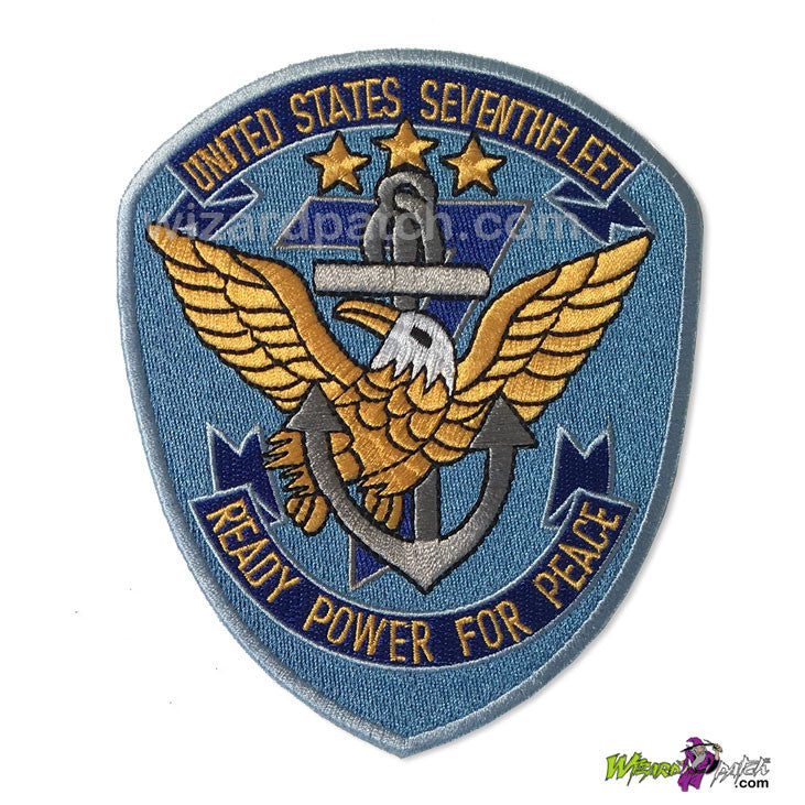 TOP GUN USN VFW-124 7th Fleet G1 Jacket Patch Blue Background - Wizard Patch