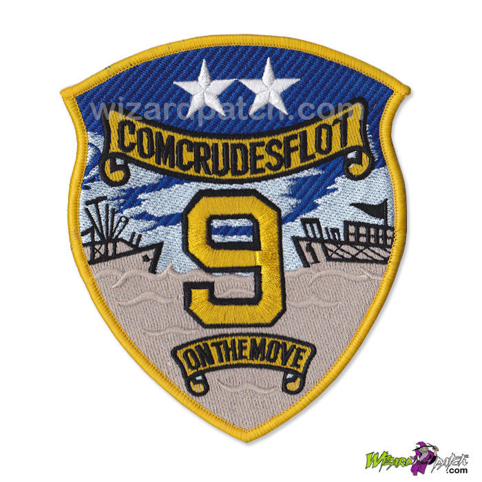 TOP GUN USN COMCRUDESFLOT 9 EMBROIDERED G1 FLIGHT JACKET PATCH - Wizard Patch