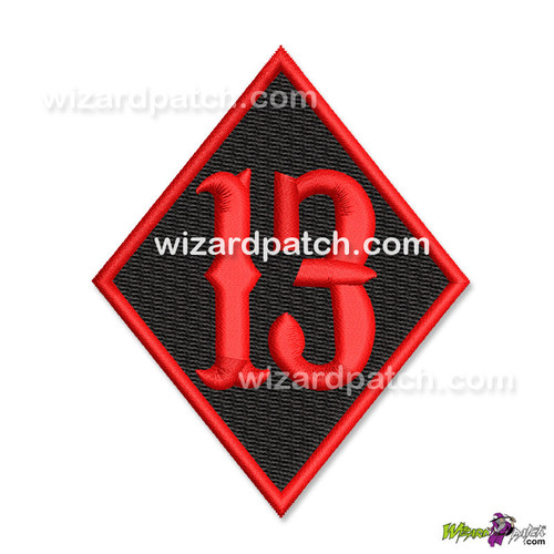 13 Embroidered Biker Diamond Patch Carnivalee in Font
