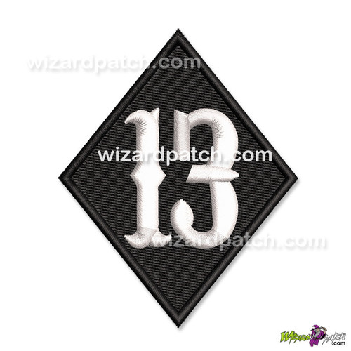 13 Embroidered Biker Diamond Patch Carnivalee in Font