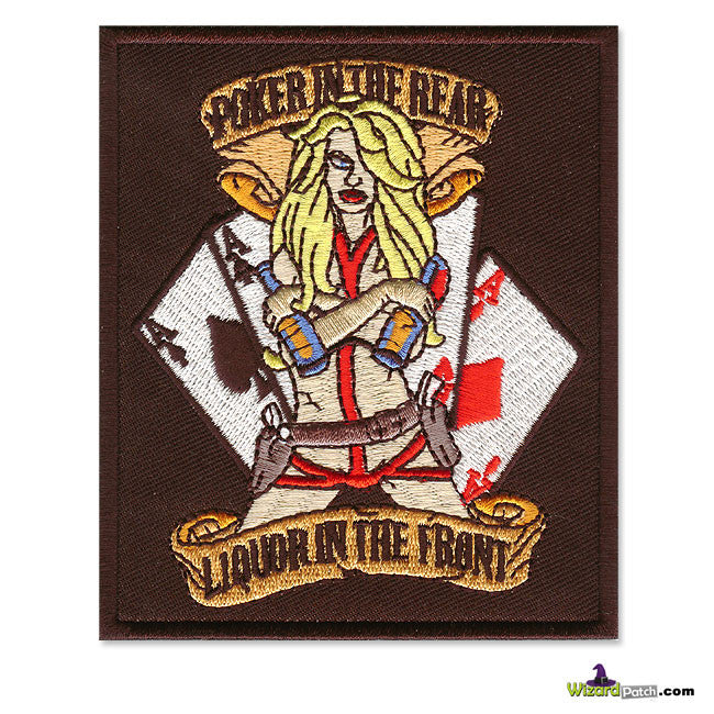 POKER IN THE REAR FUNNY BIKER PATCH - Wizard Patch