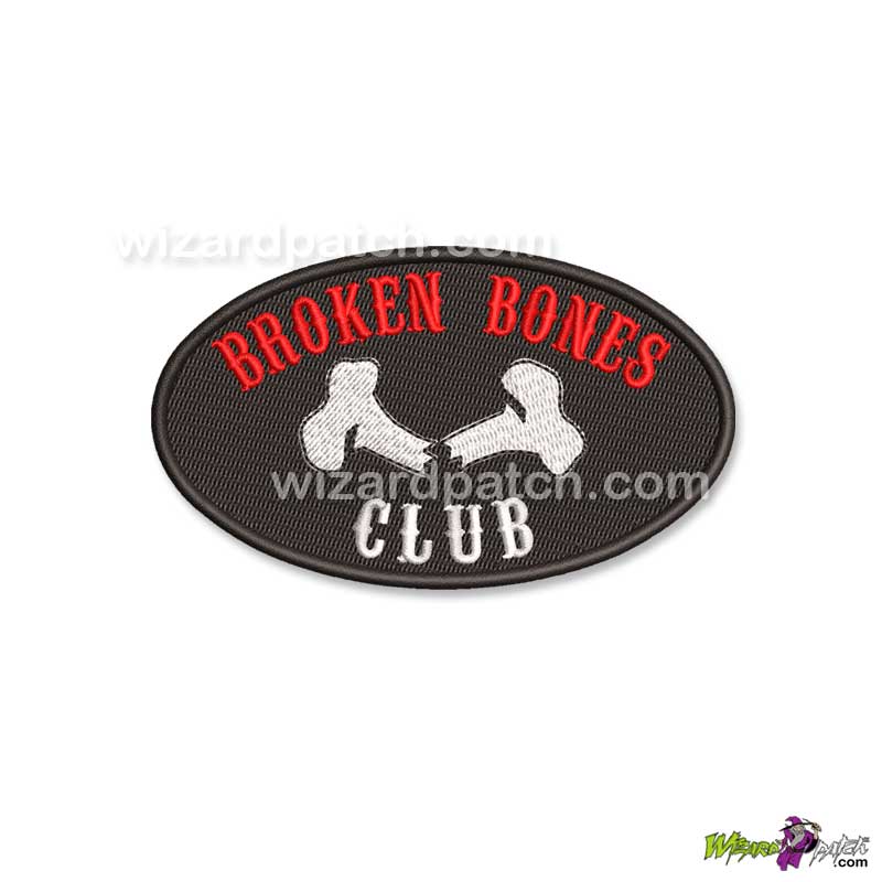 BROKEN BONES CLUB 4" EMBROIDERED BADGE - Wizard Patch