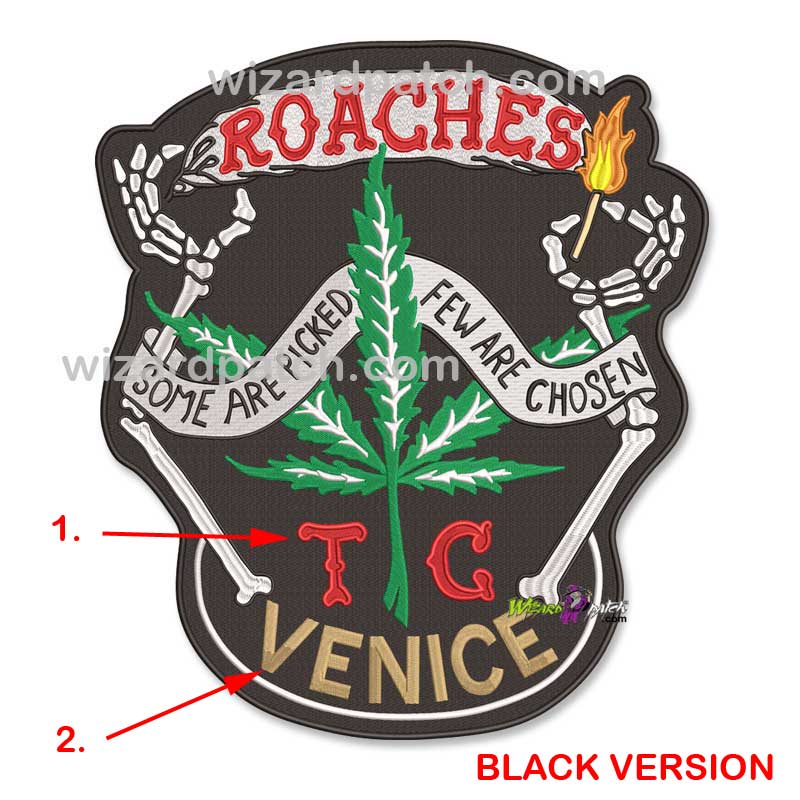 ROACHES "NEXT MOVIE" Your Custom Text Full Size Back Patch - Wizard Patch