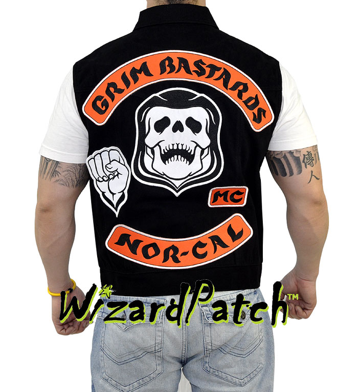 GRIM BASTARDS Full 8PC Patch Set