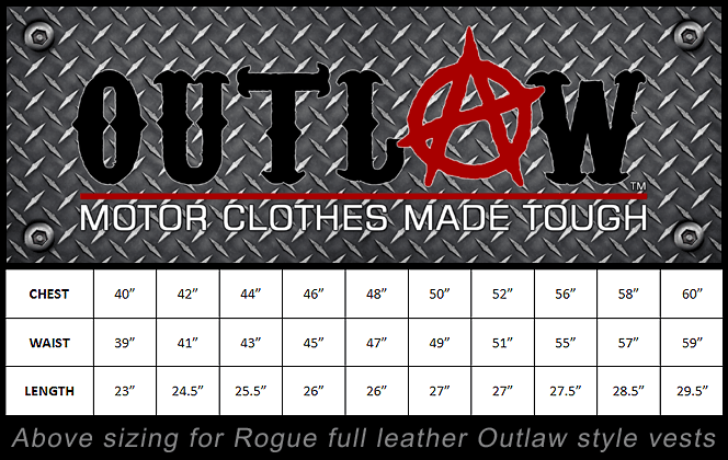 OUTLAW APPAREL™ ROGUE SOA LEATHER VEST - Wizard Patch