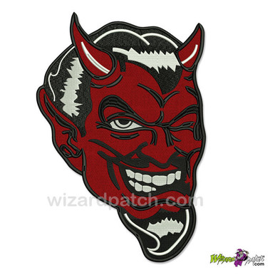 RED DEVIL LOGO | Vibrant Embroidered Iron-On Badge