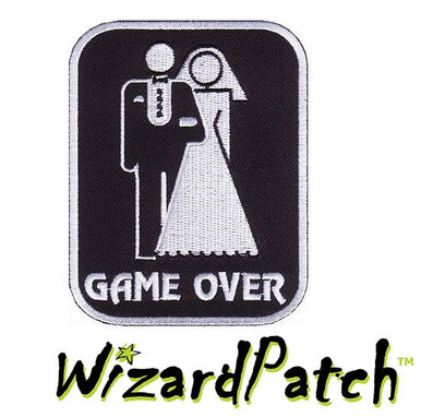 GAME OVER FUNNY BIKER PATCH - Wizard Patch