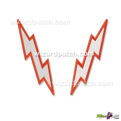 LARGE LIGHTNING BOLT PAIR PATCHES