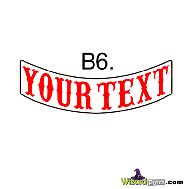 LOWER ROCKER B6. YOUR CUSTOM TEXT - Wizard Patch