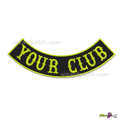 MEDIUM SIZE B1 STYLE CUSTOM BOTTOM ROCKER EMBROIDERED PATCH - Wizard Patch