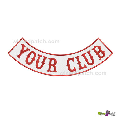 LARGE SIZE B1 STYLE CUSTOM BOTTOM ROCKER EMBROIDERED PATCH - Wizard Patch