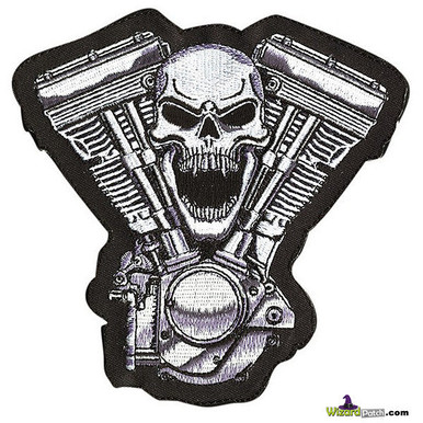SKULL V-TWIN PATCH - Wizard Patch