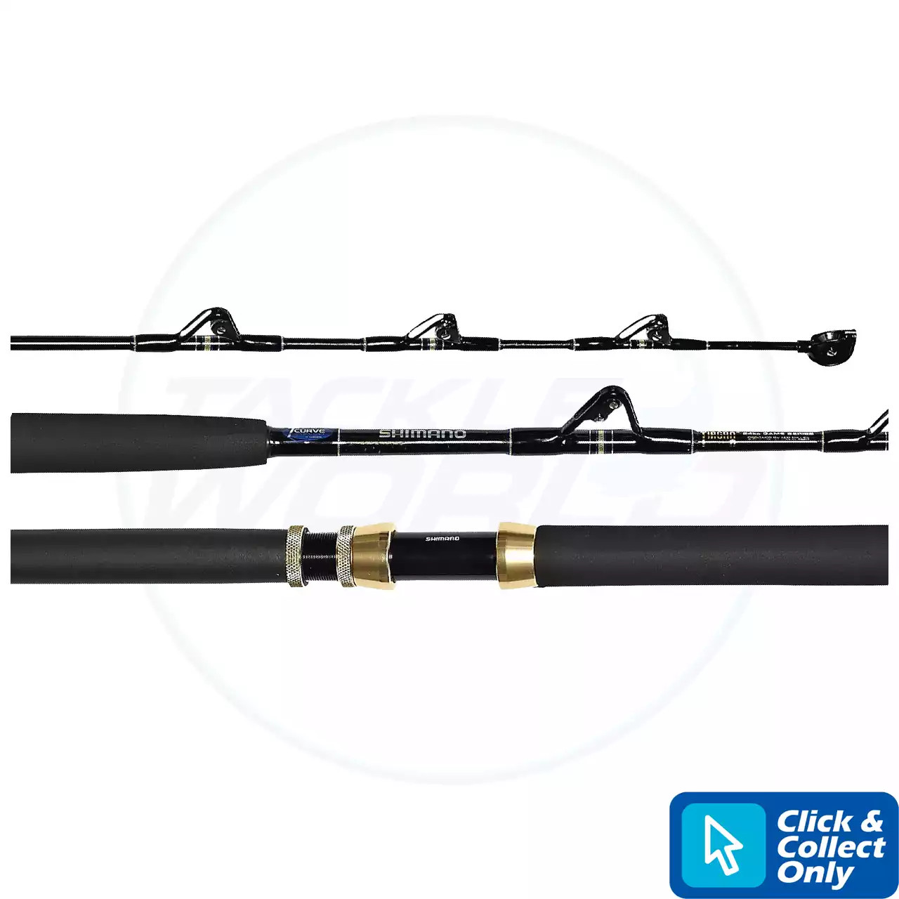 Shimano T-Curve Tiagra Overhead 37kg Stand Up Straight Butt Game Rod ...