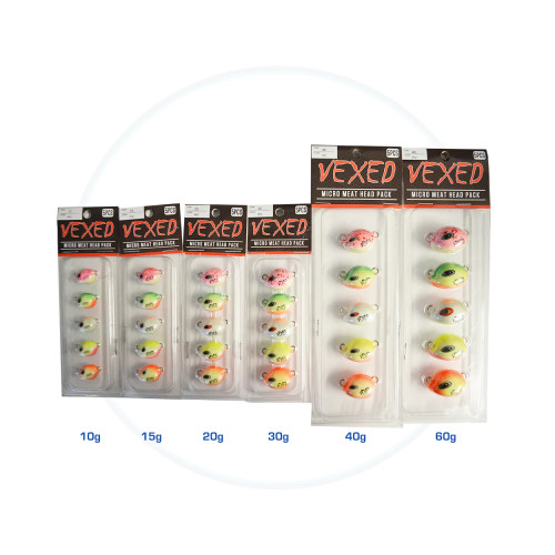 Vexed Micro Meat Spare Head Pack - Hi Vis - Tackle World Adelaide Metro