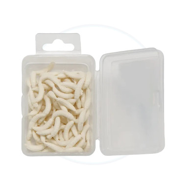 Hook'Em Soft Plastic Maggots - Natural - Tackle World Adelaide Metro