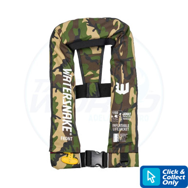 Watersnake L150 Manual Inflatable PFD Life Jacket - Camo - Tackle World ...